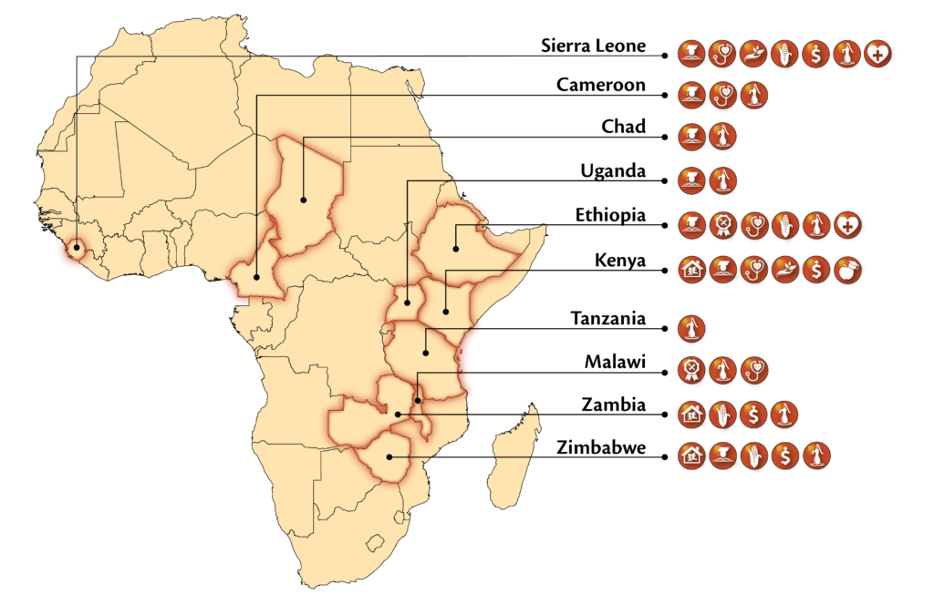 2021 BWA Map - Bread and Water for Africa